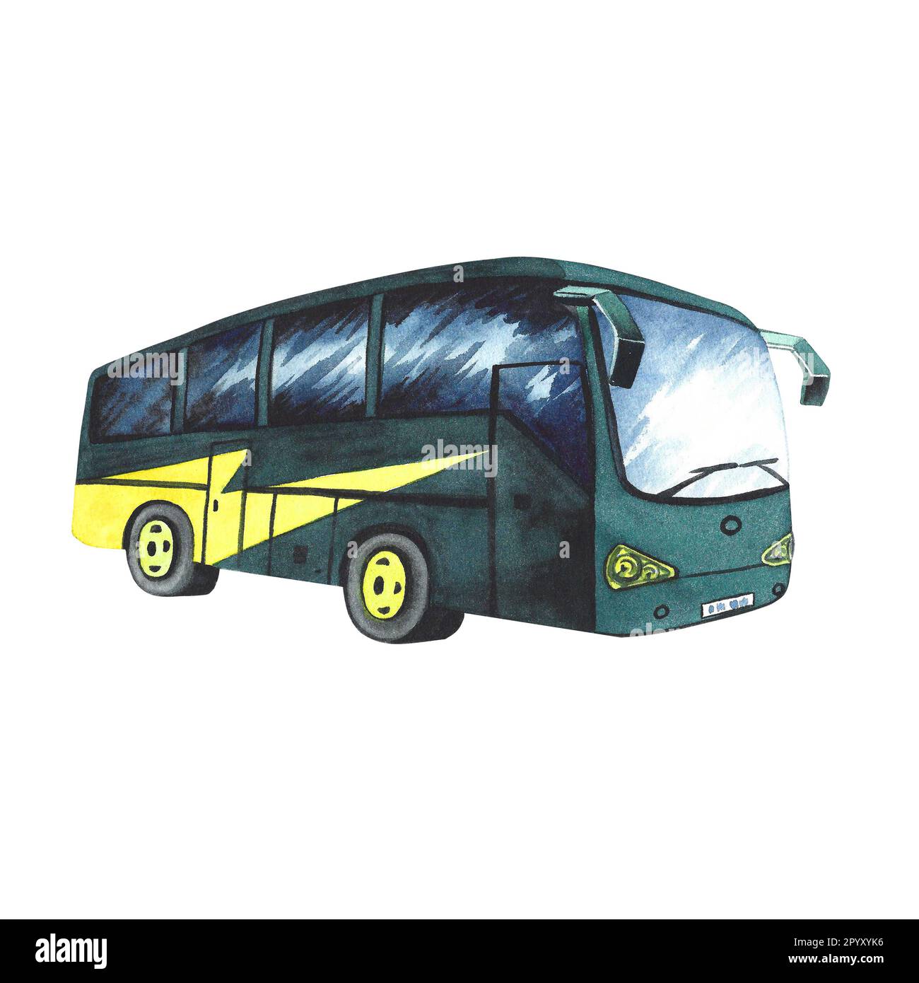 Passenger bus. Locals and tourists move around the city by public ...