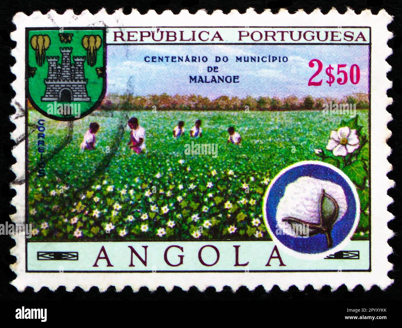 MOSCOW, RUSSIA - APRIL 08, 2023: Postage stamp printed in Angola shows ...