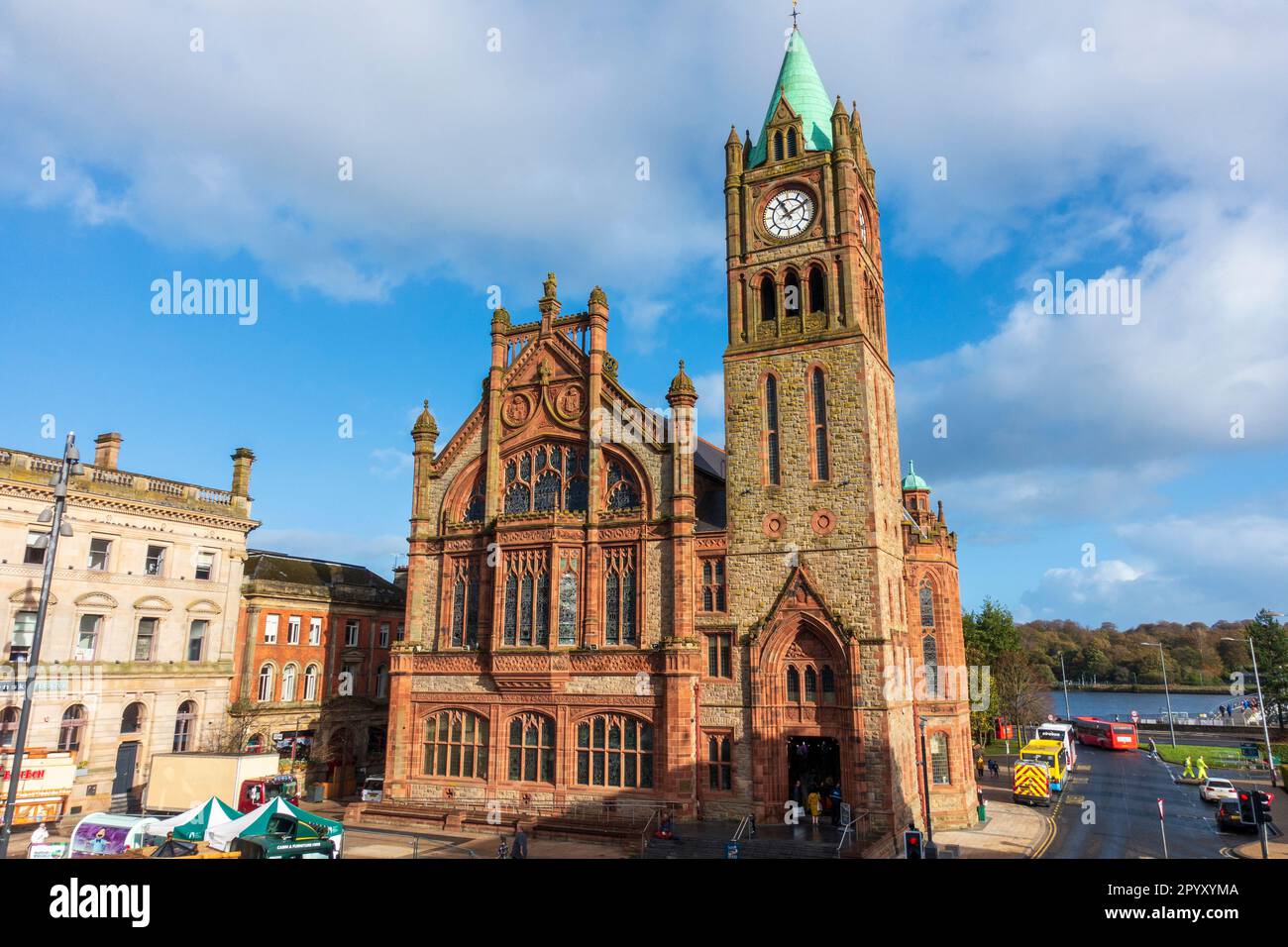 The Guildhall in Derry / Londonderry, County Londonderry, Northern ...