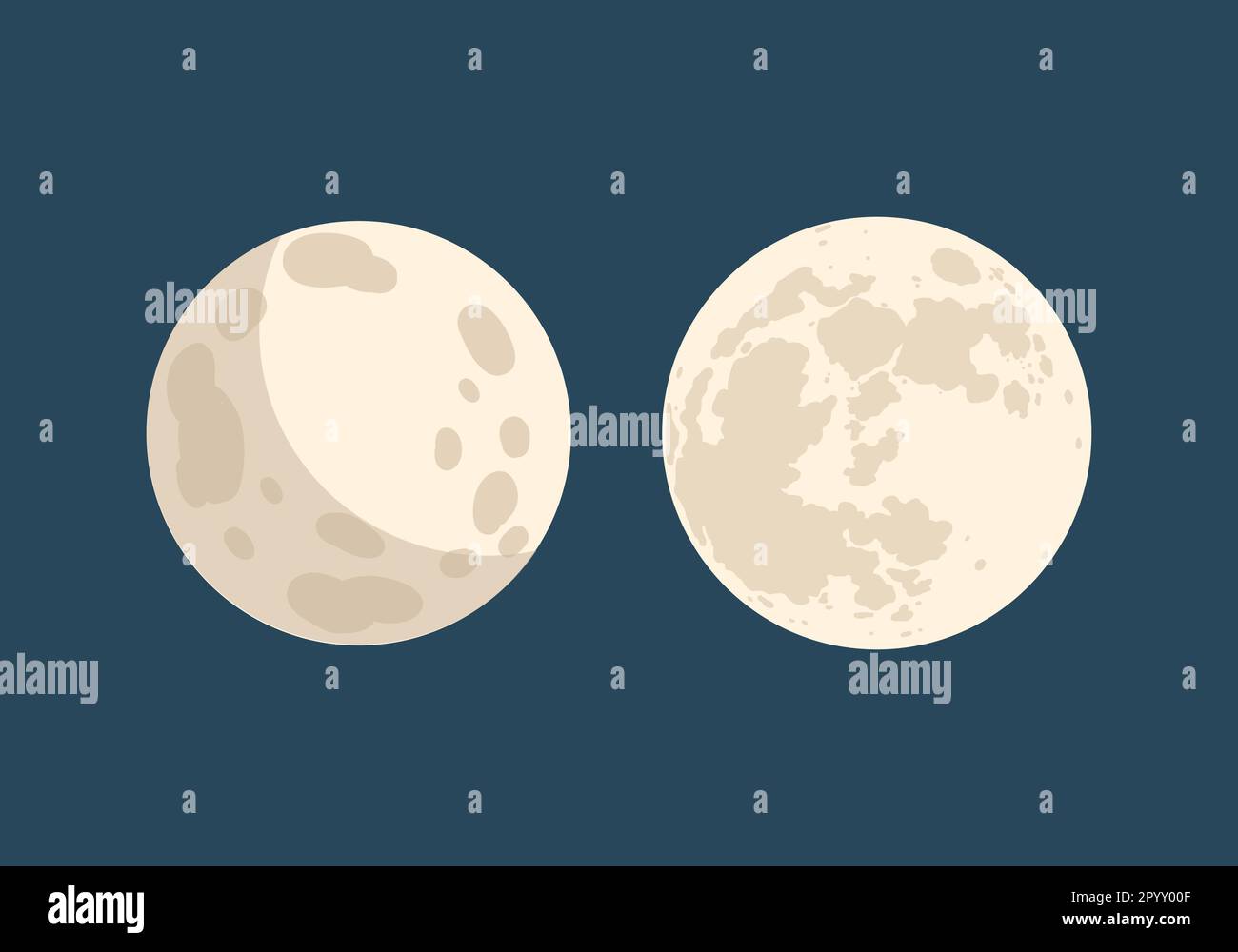 Dark blue sky with full moon Stock Vector Images - Alamy