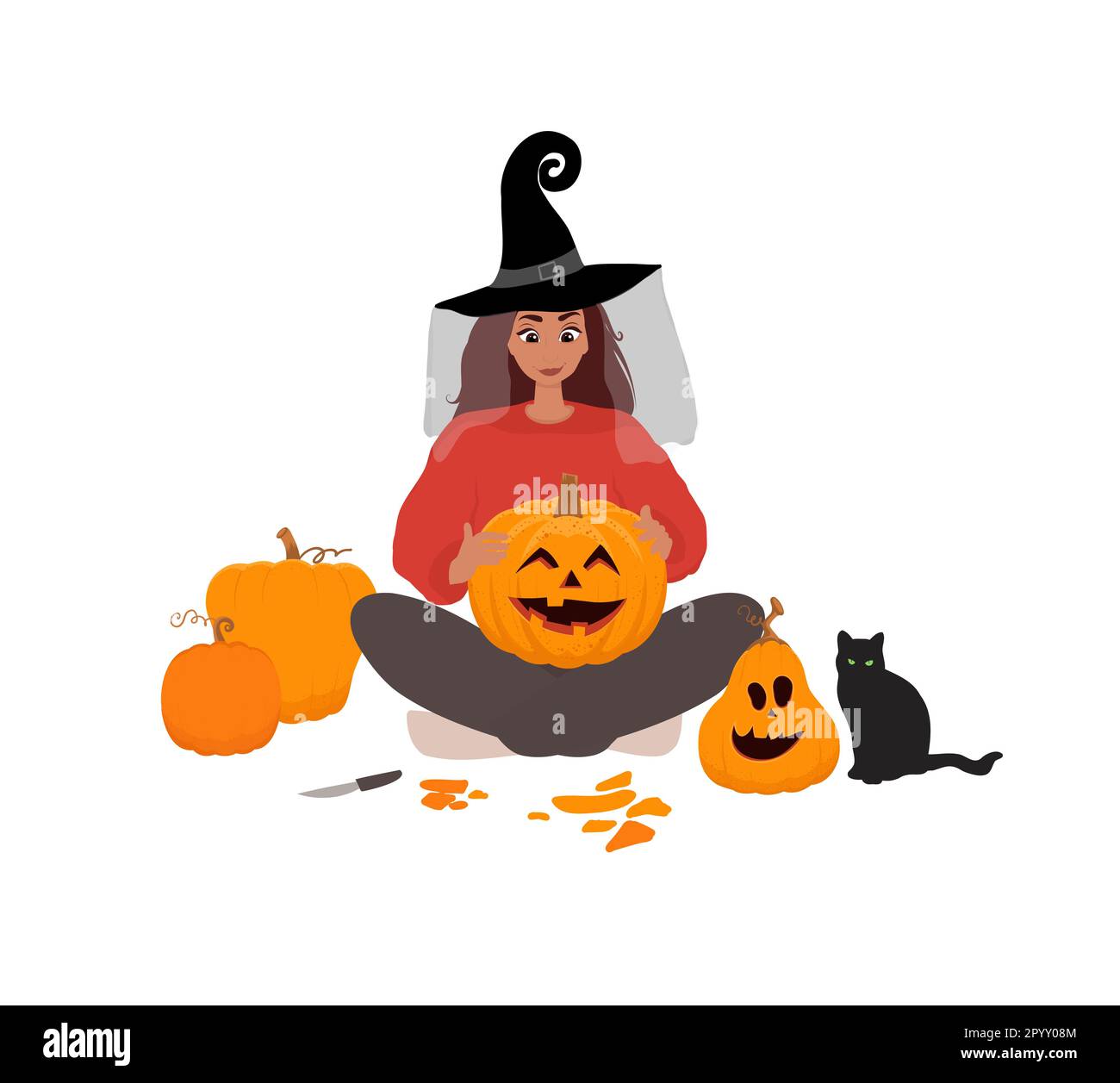Happy halloween children dressed Stock Vector Images - Alamy
