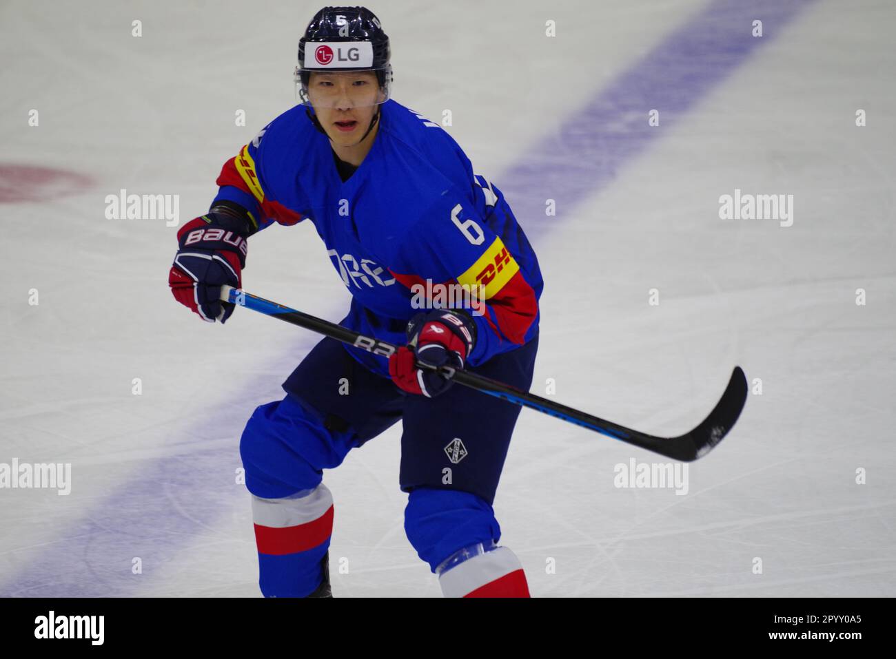 Nottingham, 5 May 2023. Ingyo Oh playing for Korea against Lithuania ...