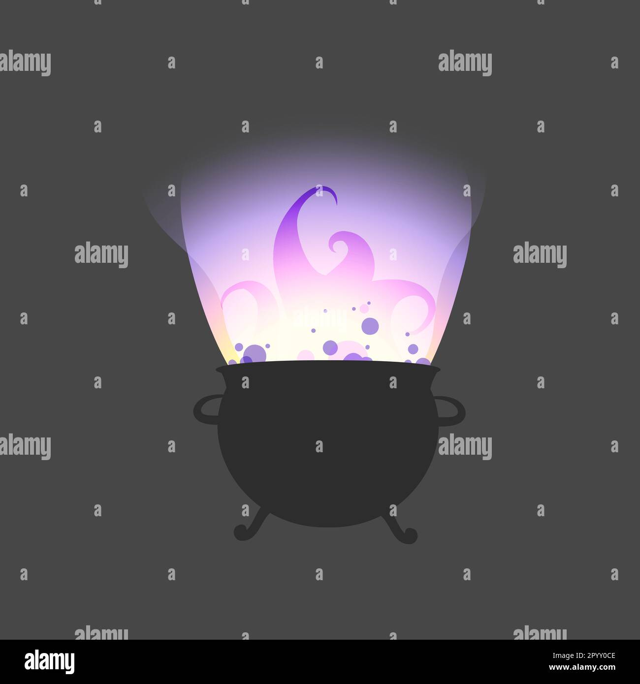 Boiling magic cauldron with potion,magic symbol Stock Vector Image ...