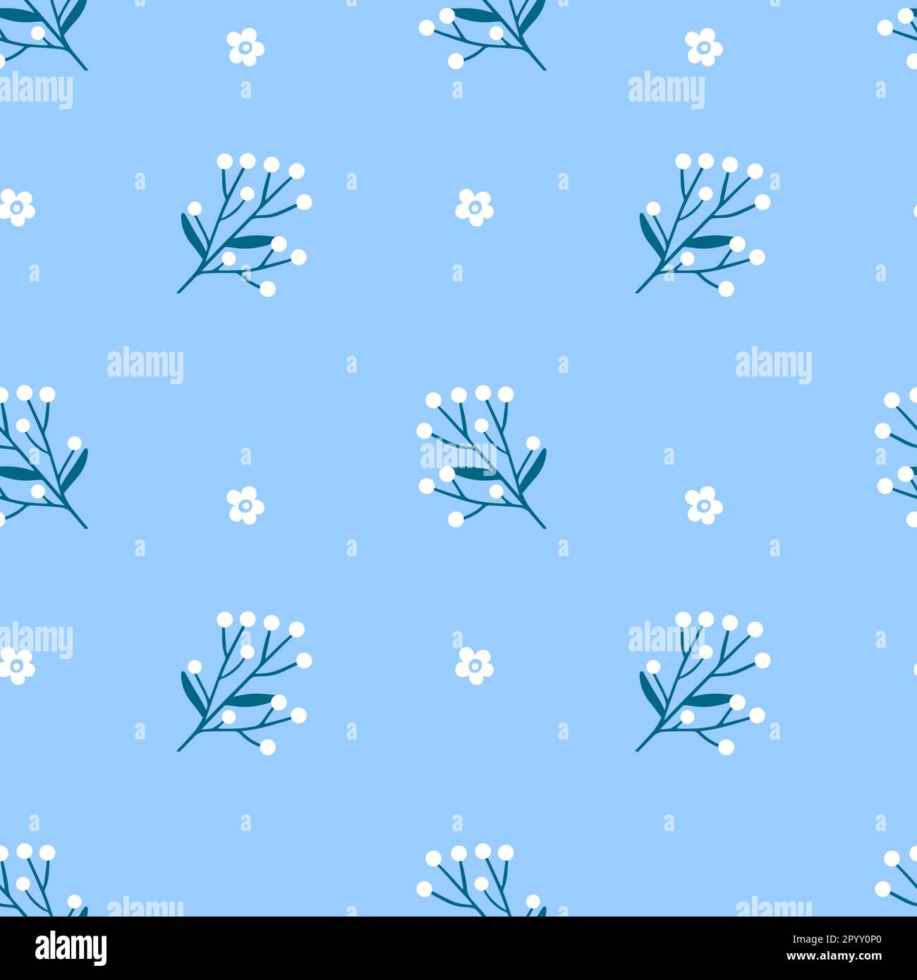 Little white flowers plant Stock Vector Images - Alamy