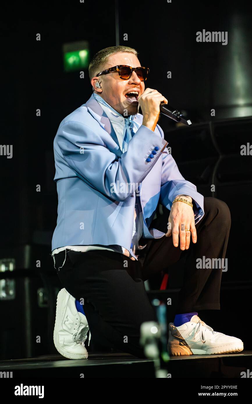 Milan Italy. 03 May 2023. The American rapper MACKLEMORE performs live ...