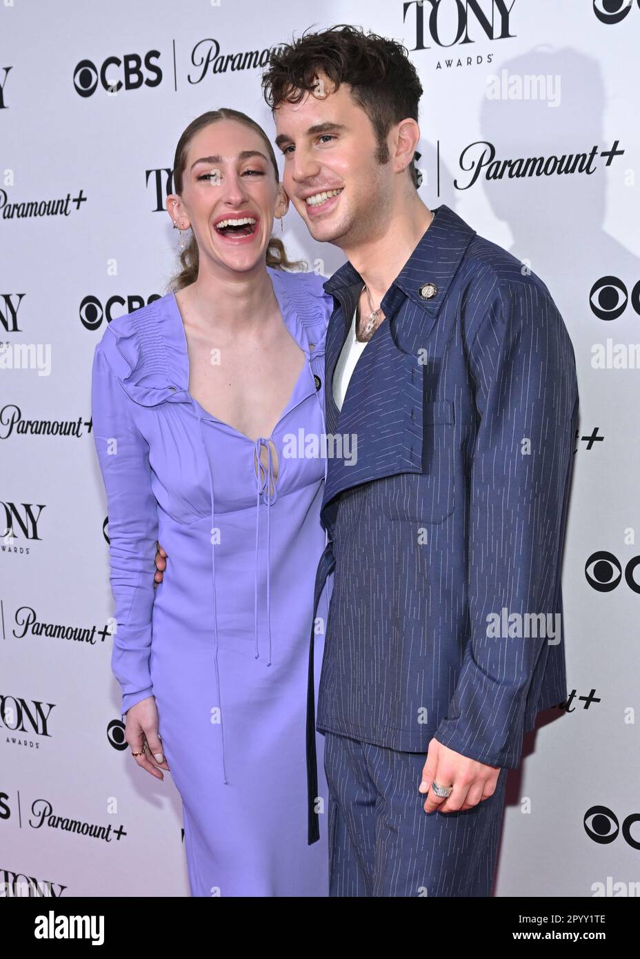 Micaela Diamond and Ben Platt attend the 76th Annual Tony Award Meet ...