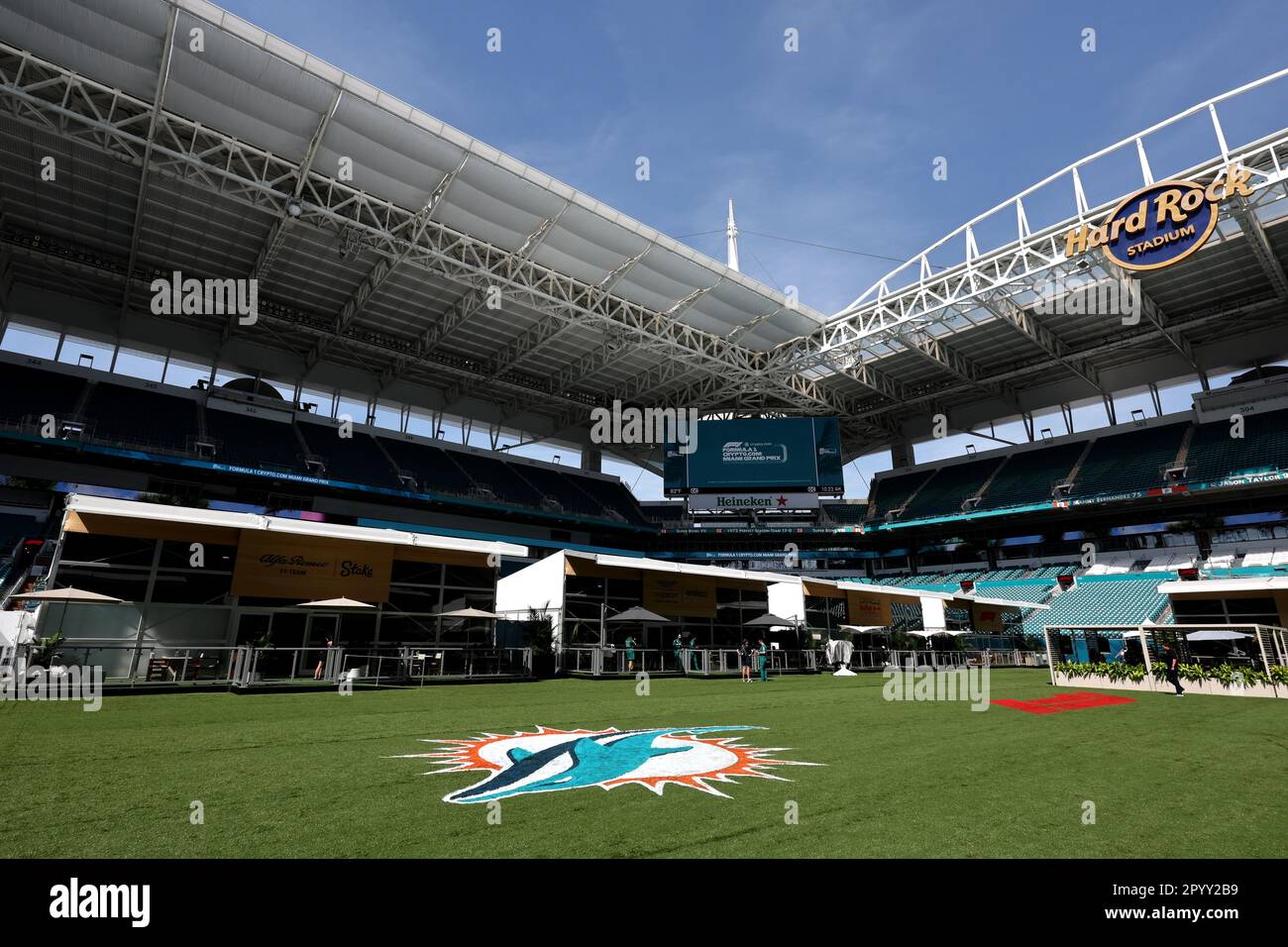 Miami, USA. 05th May, 2023. Circuit atmosphere - the F1 Paddock ...