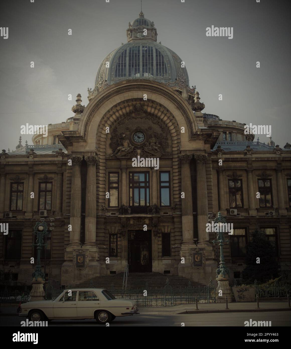 The CEC building in Bucharest. Old financial institution with an ...