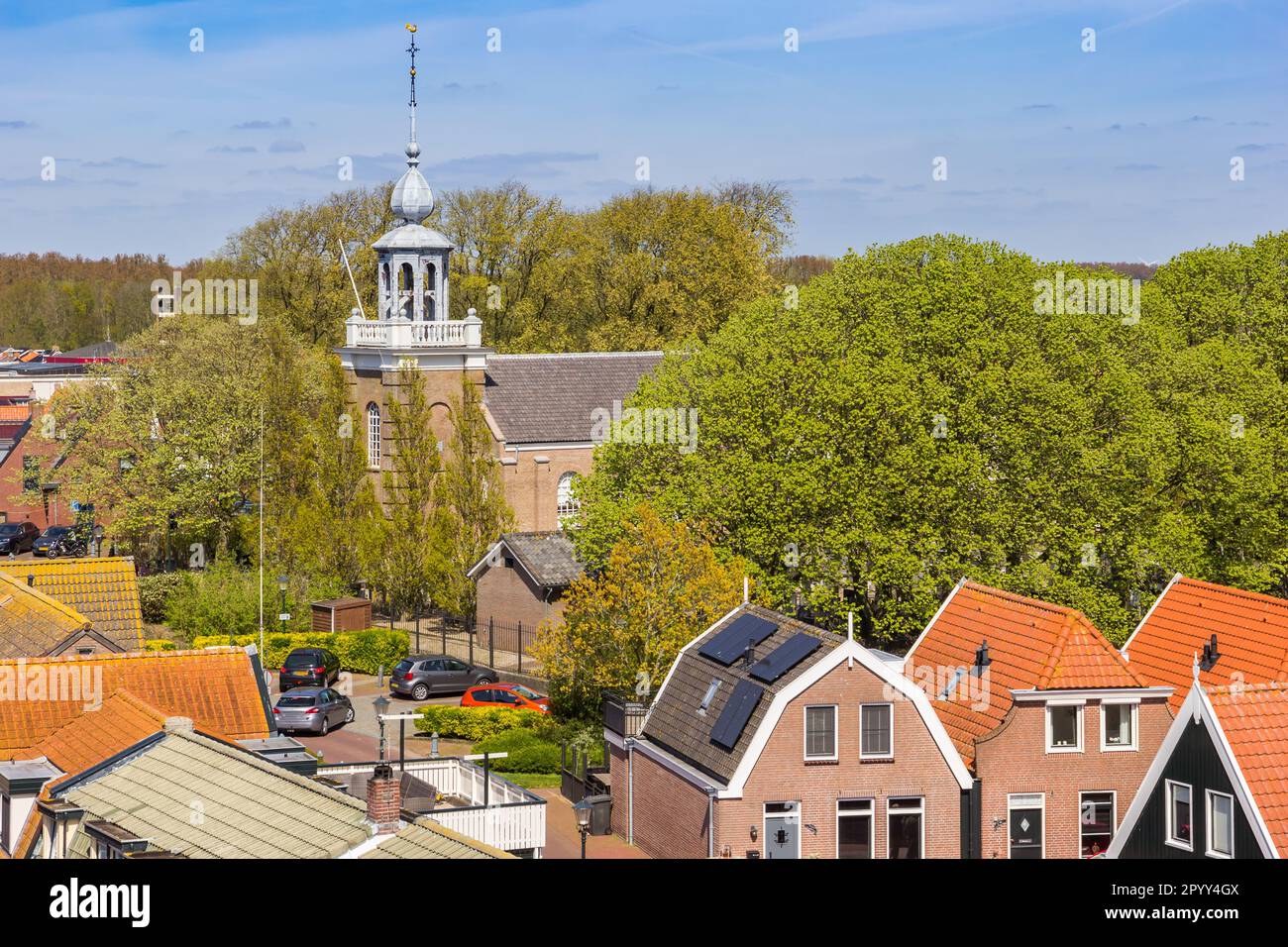 Church tower and old houses of Urk, Netherlands Stock Photo - Alamy