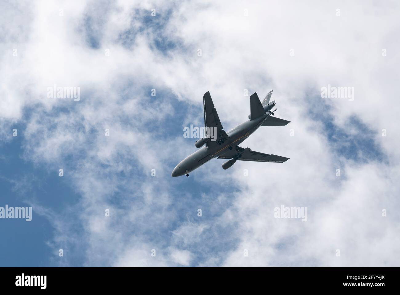 Riverside CA, USA - May 3, 2023: U.S. Air Force DC-10 tanker flying ...