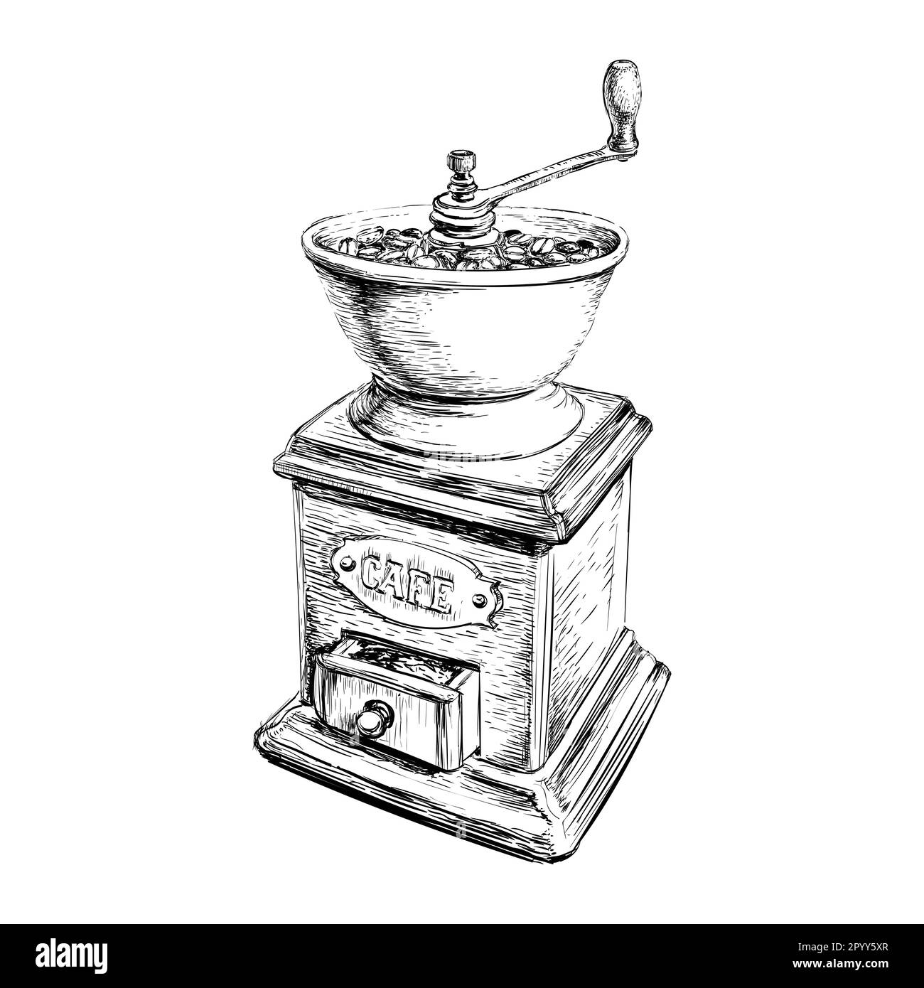 Coffee beans in manual Stock Vector Images - Alamy