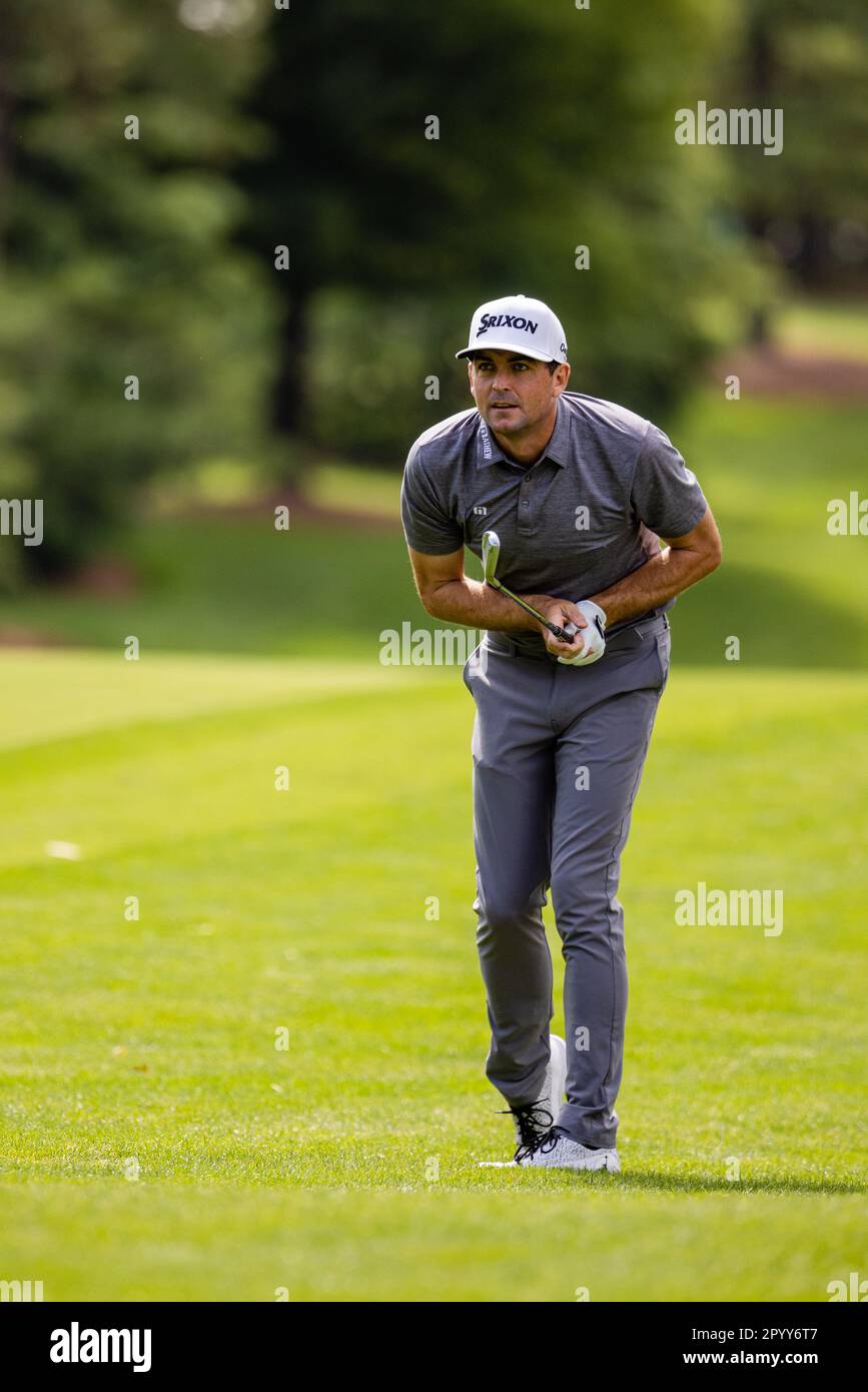 Charlotte, NC, USA. 5th May, 2023. Keegan Bradley takes his second shot ...