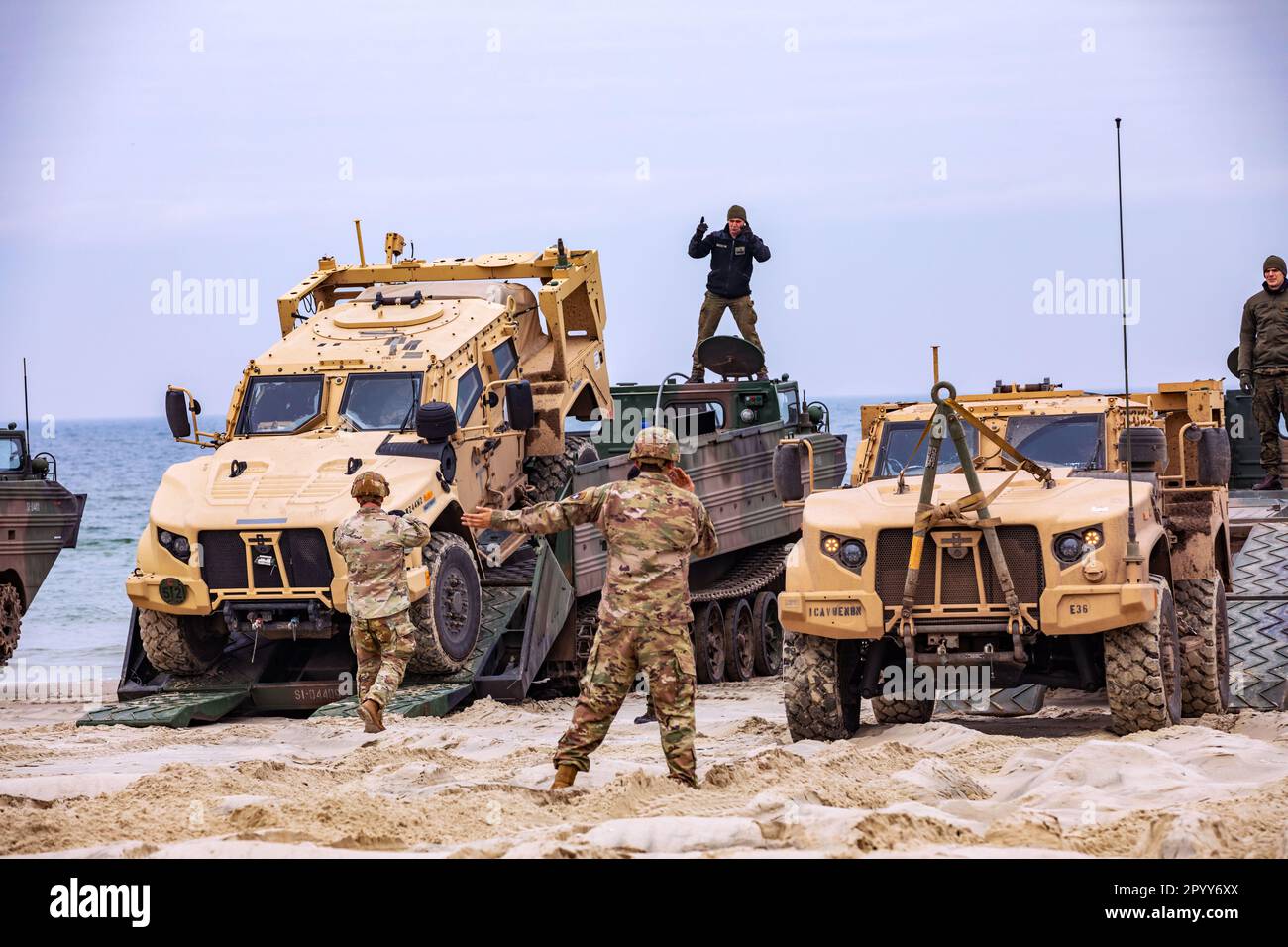 Poland. 17th Apr, 2023. Soldiers assigned to the 2nd Armored Brigade ...