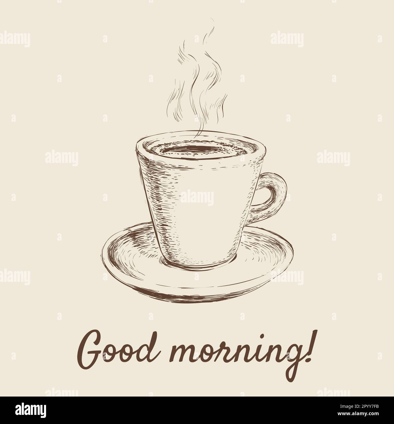 Hand Drawn Sketch Coffee Cup Vector Illustration Hand Drawn Sketch ...