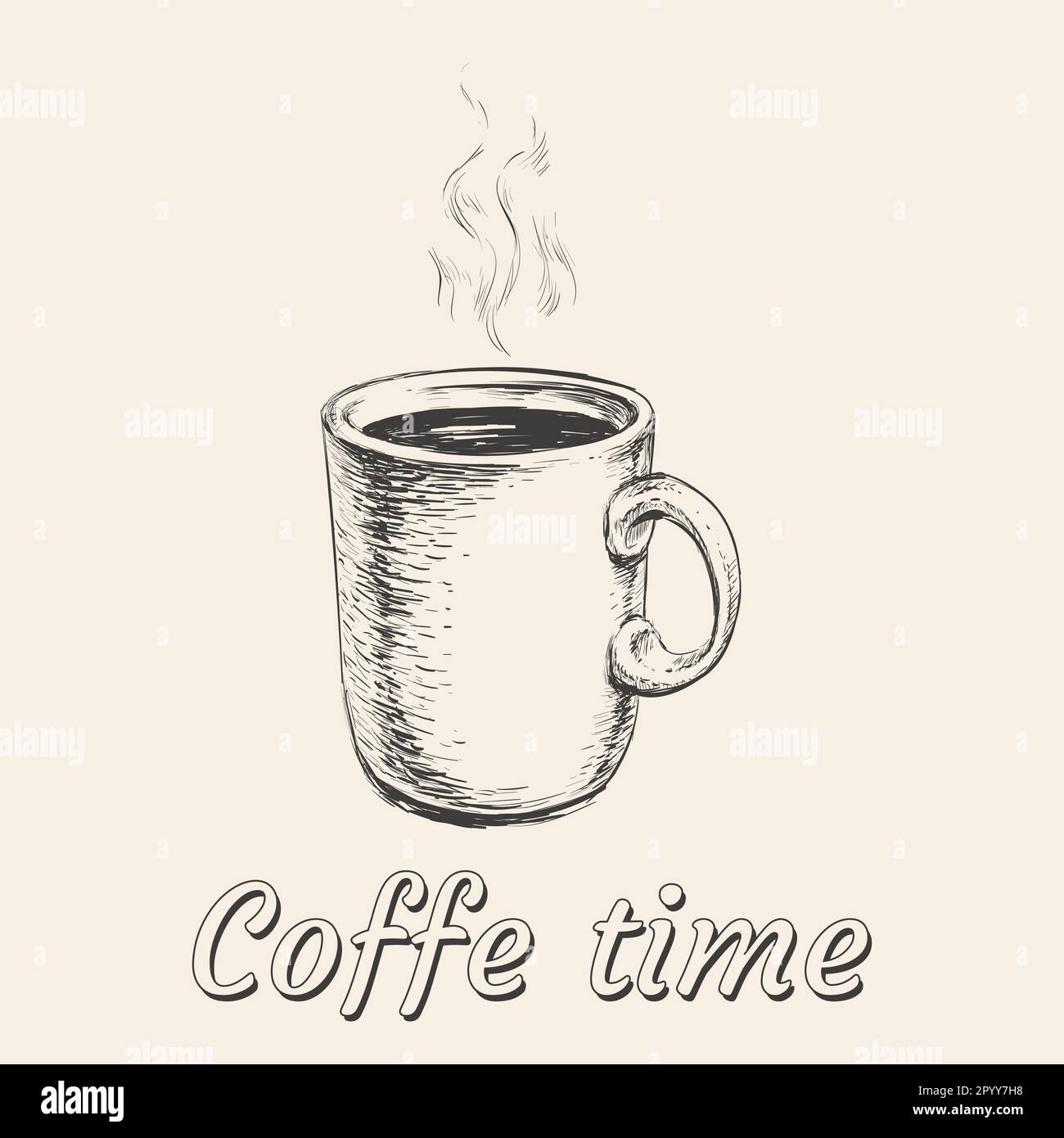 Hand Drawn Sketch Coffee Cup Vector Illustration Hand Drawn Sketch ...