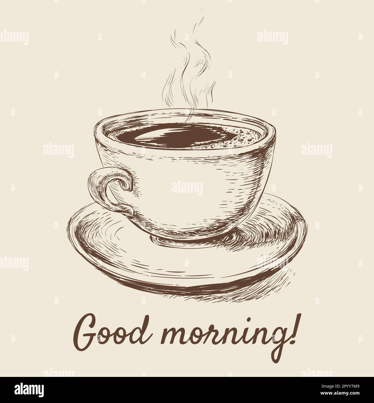 Hand Drawn Sketch Coffee Cup Vector Illustration Hand Drawn Sketch ...