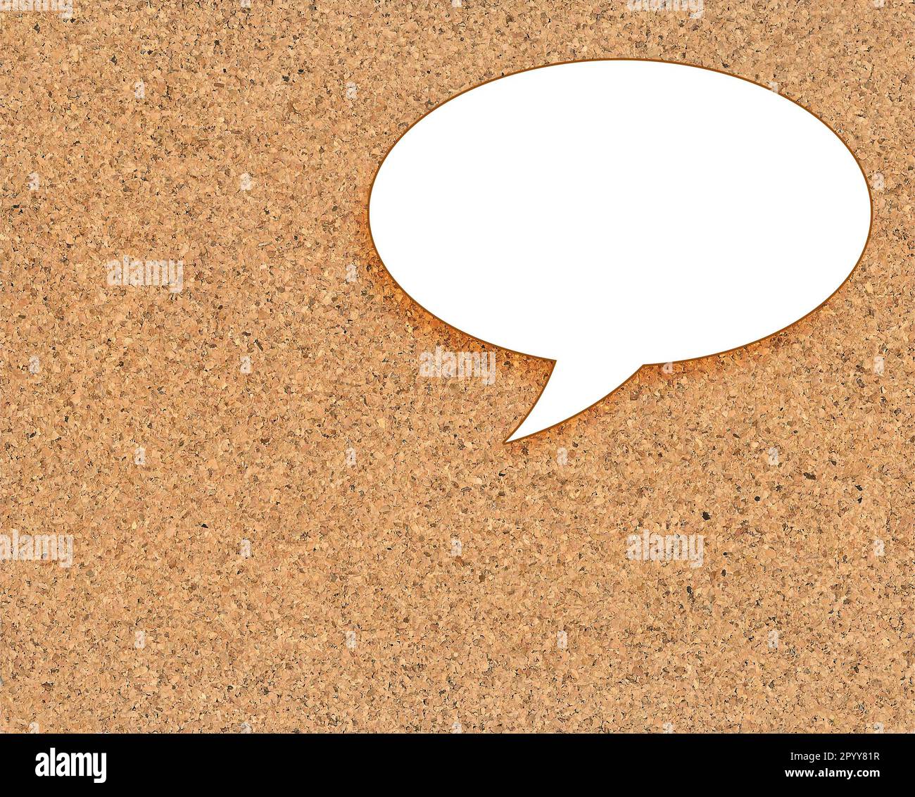 Blank cloud label on cork background - image with copy space Stock ...