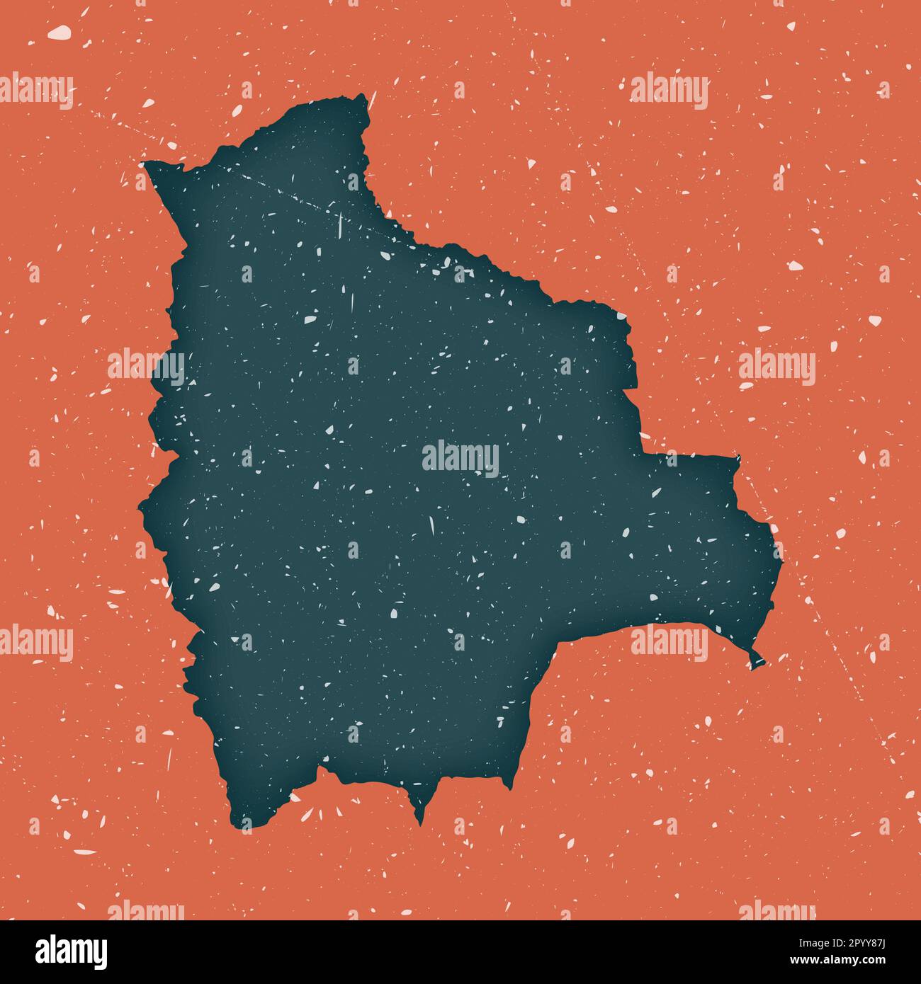 Bolivia vintage map. Grunge map of the country with distressed texture. Bolivia poster. Vector ...