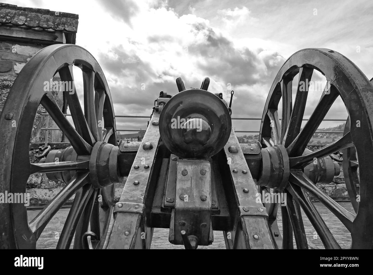 the Munot 18th century cannon in Schaffhausen, Switzerland Stock Photo ...