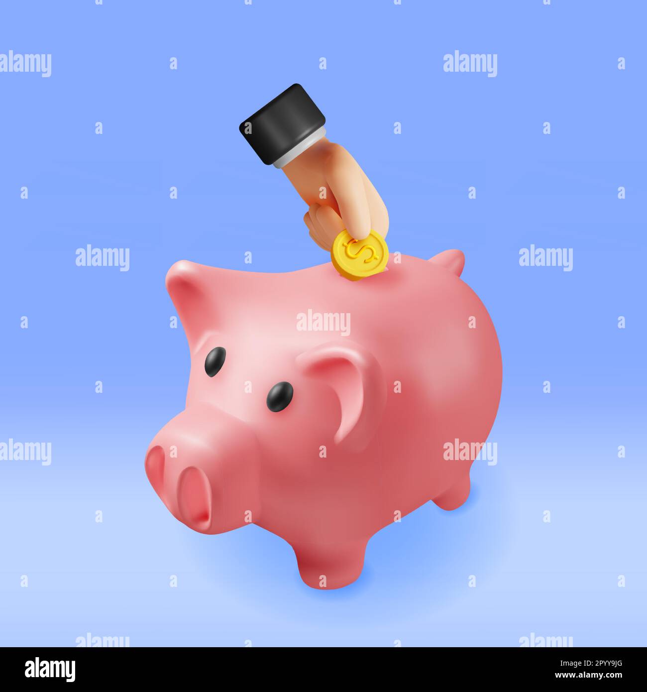 Golden coins in ceramic Stock Vector Images - Alamy