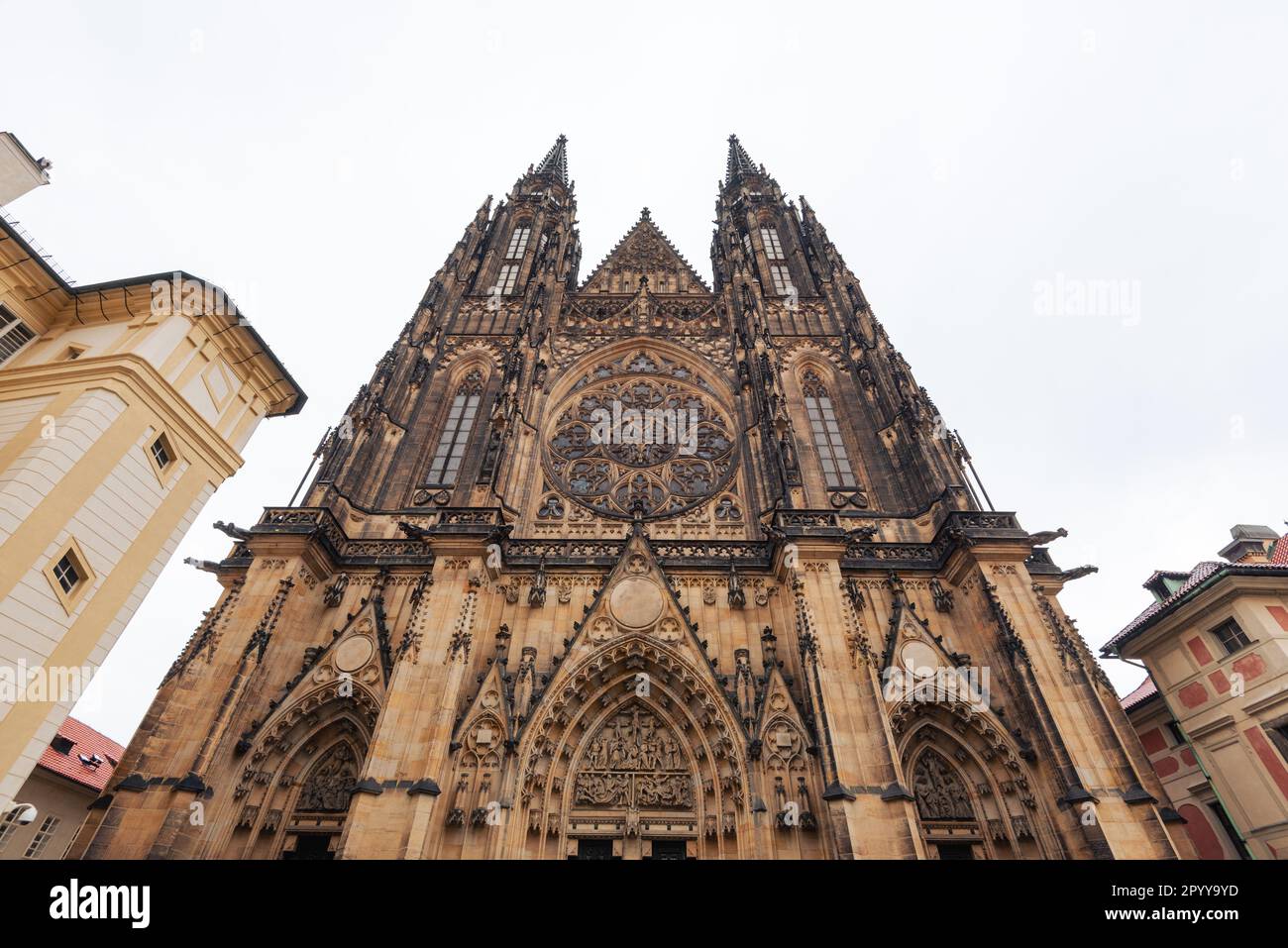 St. Vitus Cathedral in Prague Castle complex in Prague, Czech Republic ...