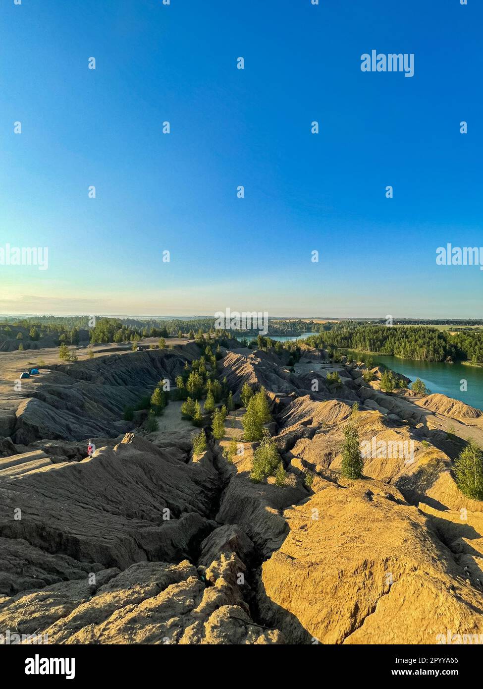 Konduki quarries landscapes in the Tula region Stock Photo - Alamy
