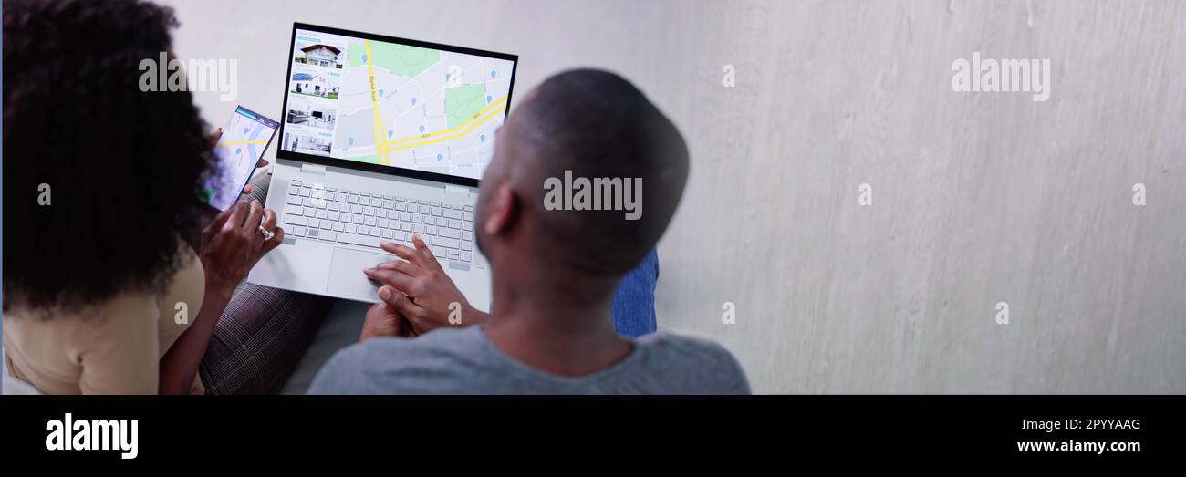 Online GPS Location Map Search On Laptop Computer Stock Photo - Alamy