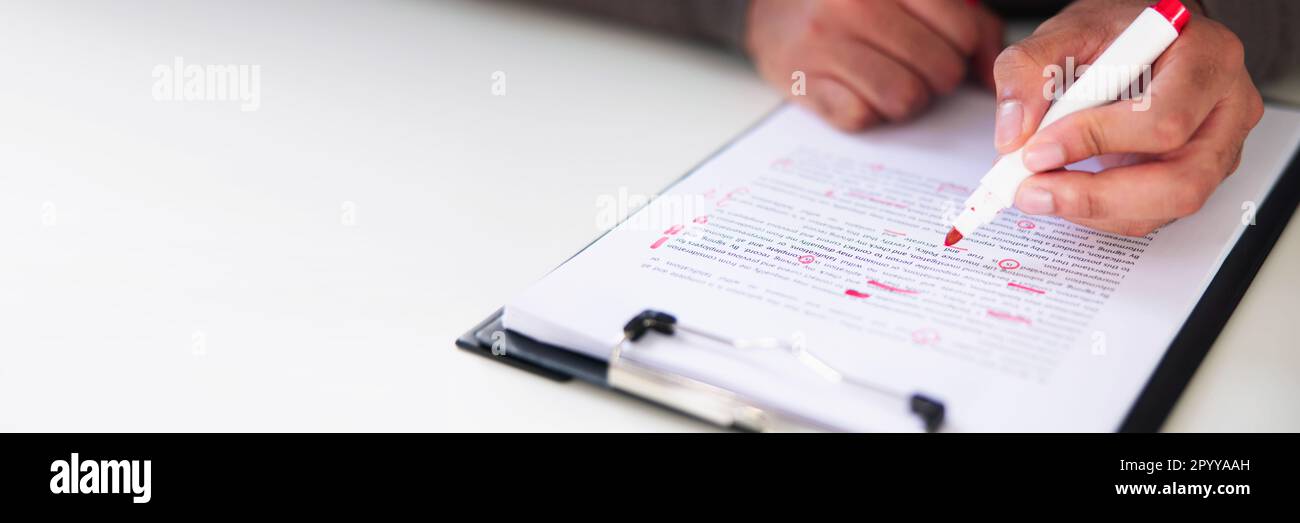 Book script edit paper hi-res stock photography and images - Alamy