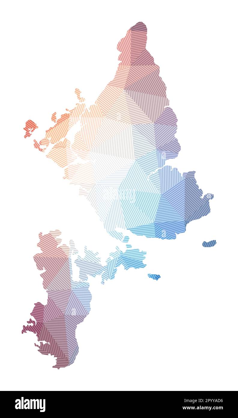 Map of Siargao. Low poly illustration of the island. Geometric design ...