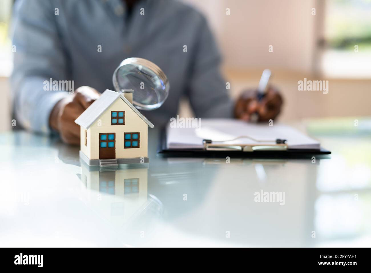 Real Estate House Appraisal And Inspection. Checking Home Stock Photo ...