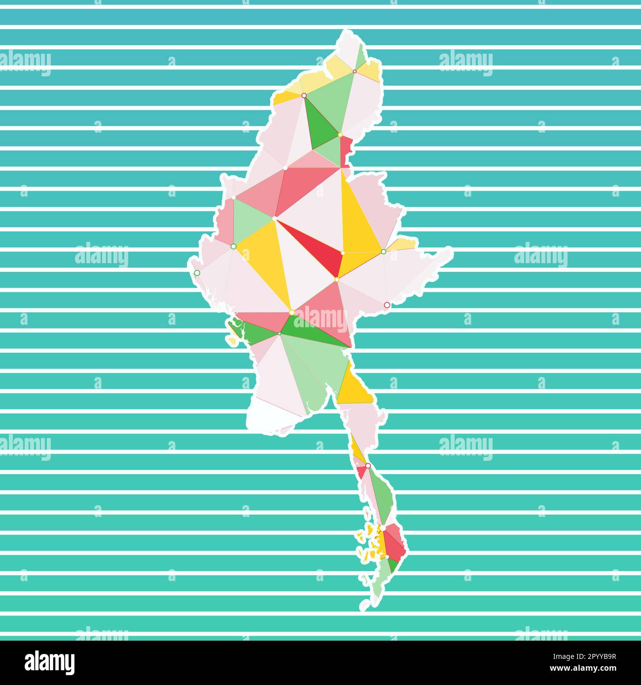 Myanmar vector illustration. Myanmar design on gradient stripes ...