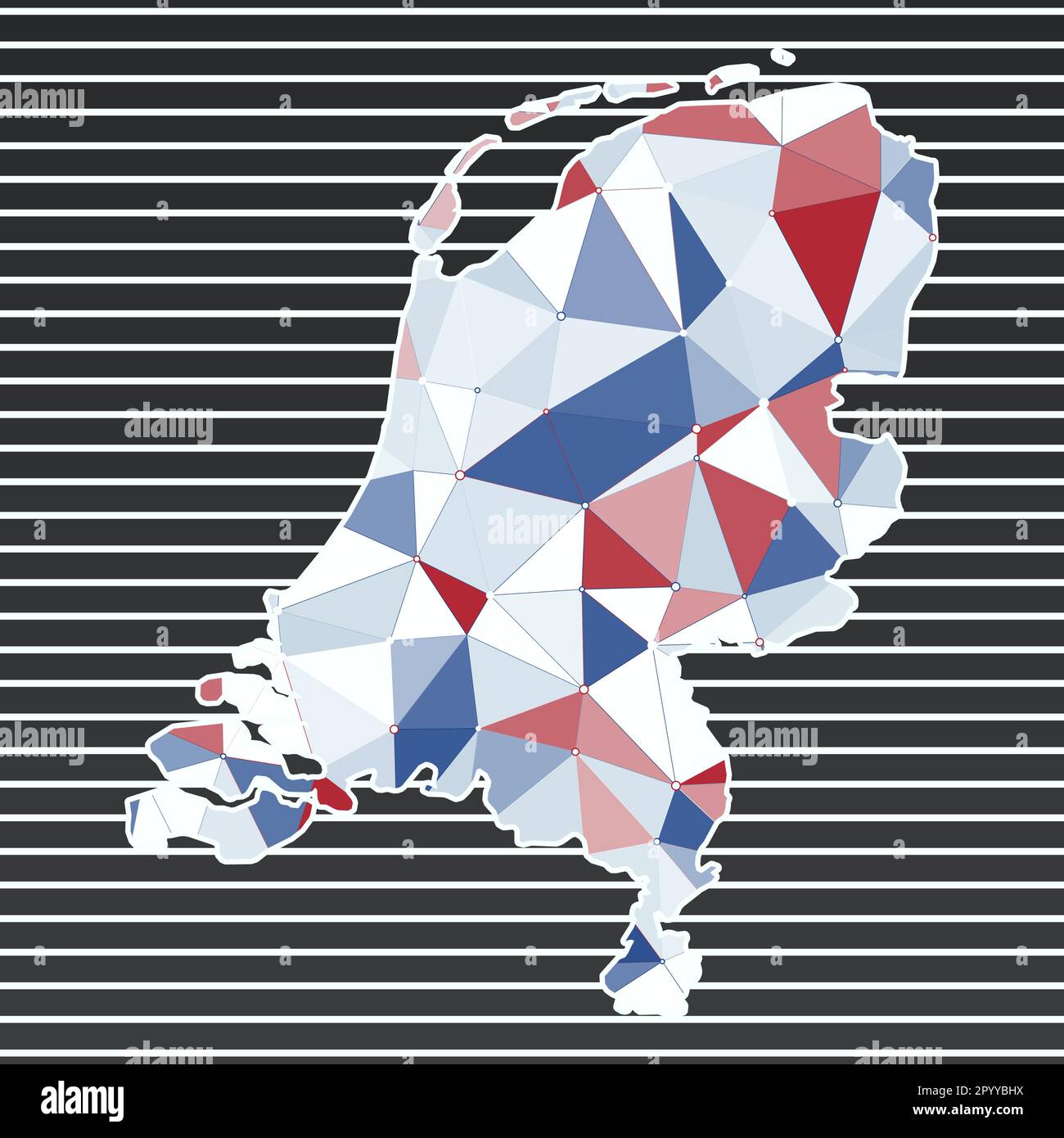Netherlands vector illustration. Netherlands design on gradient stripes ...