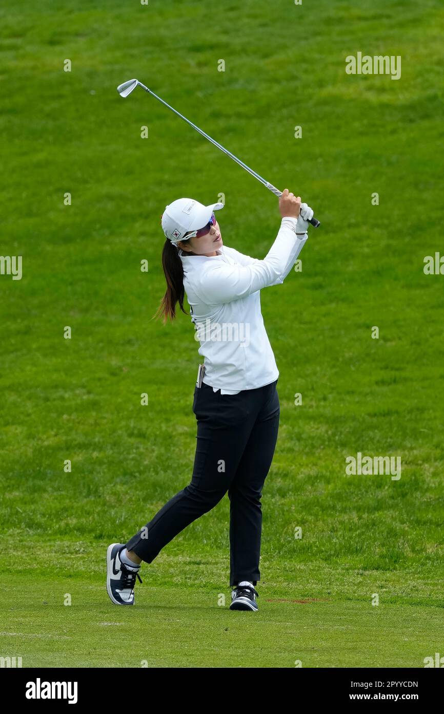 South Korea's Hye-Jin Choi at the International Crown match play golf tournament in San ...