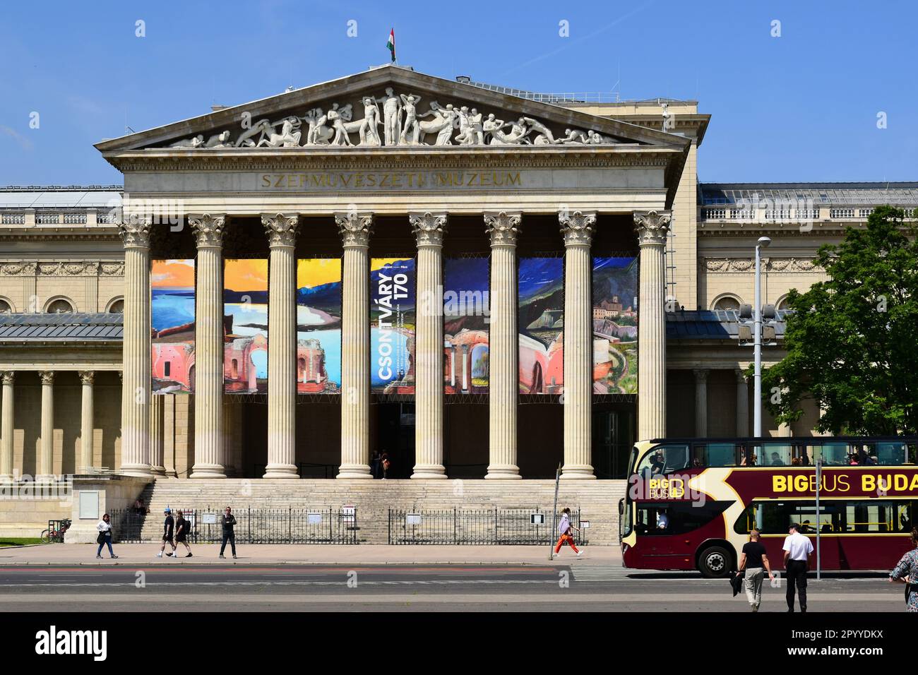 Museum of Fine Arts in Budapest. painting Exhibition of Tivadar ...