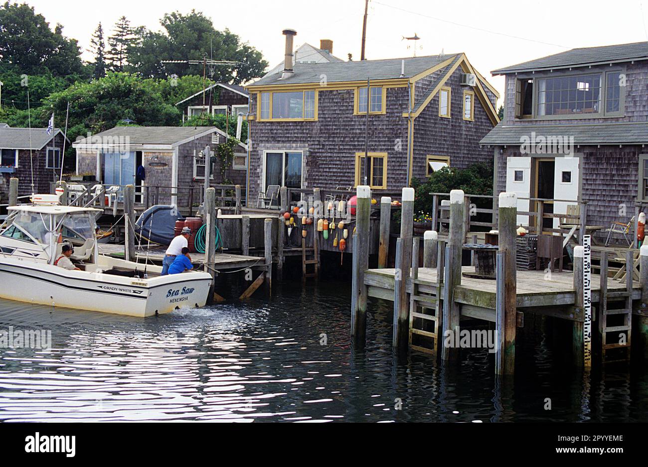 Menemsha Harbor, Martha's Vineyard, off cape Cod Stock Photo - Alamy