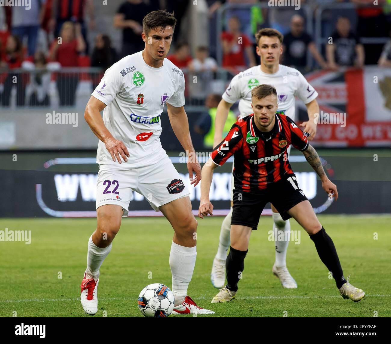 Budapest, Hungary. 5th May, 2023. Barna Toth of Kecskemeti TE competes ...