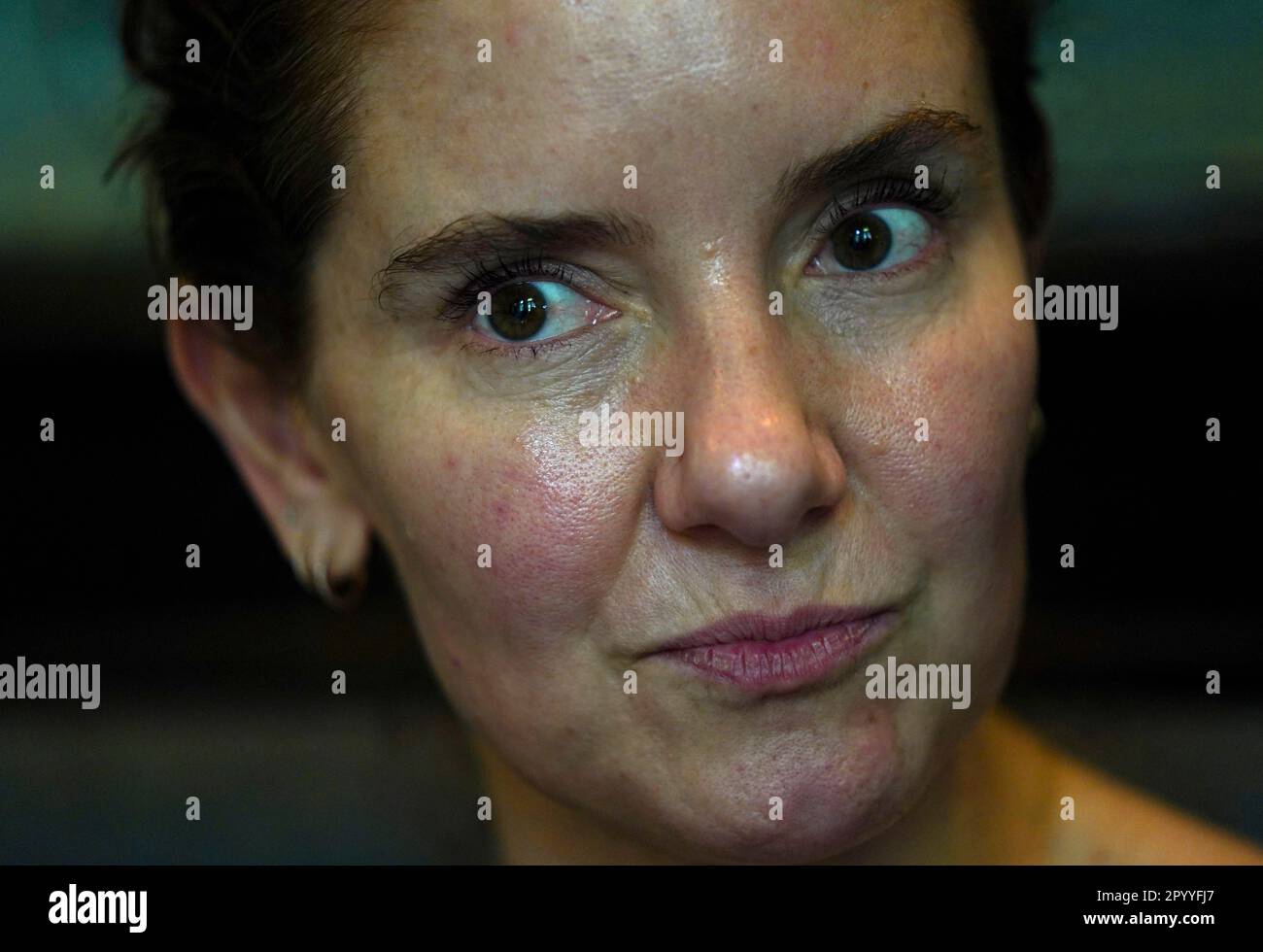 Mexican Chef Elena Reygadas speaks during an interview at her ...