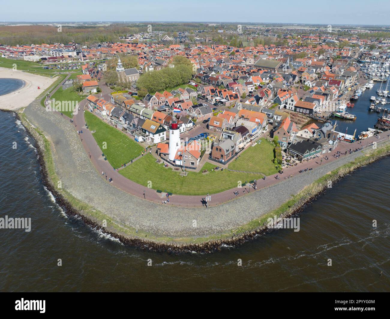 Urk coast line, city view in The Netherlands Stock Photo - Alamy