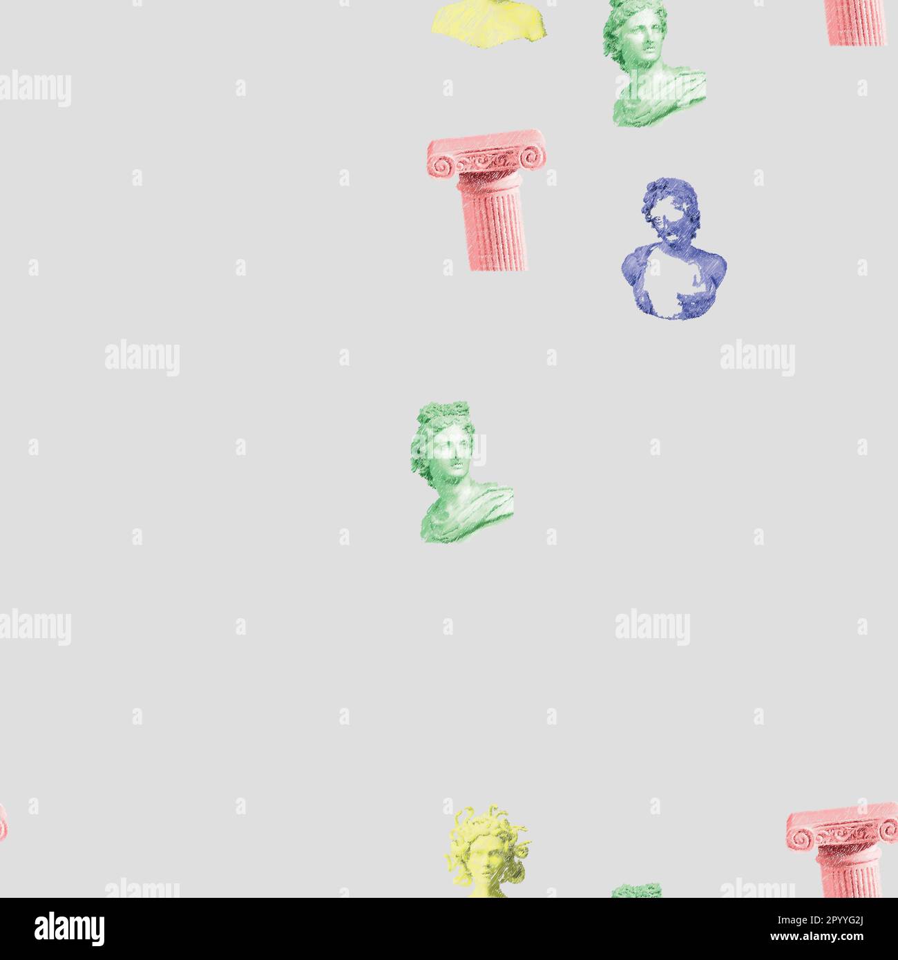 Antique ancient greek human statue, roman column, greek sculpture ...