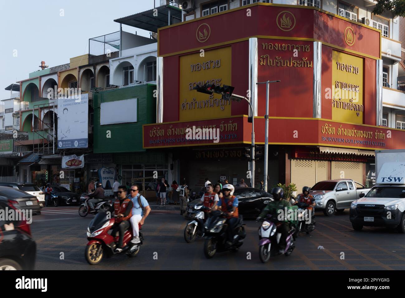 Pattaya,Thailand - March 17,2023: Second Road This is the crossroad to ...