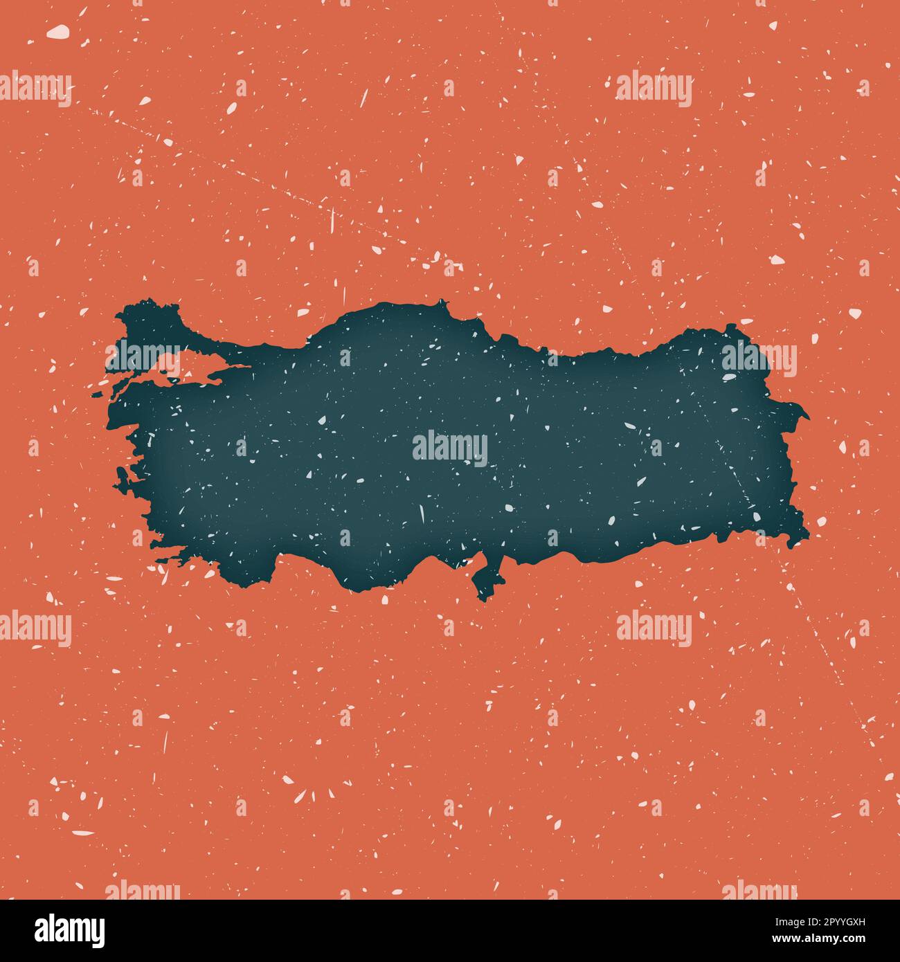 Turkey vintage map. Grunge map of the country with distressed texture ...