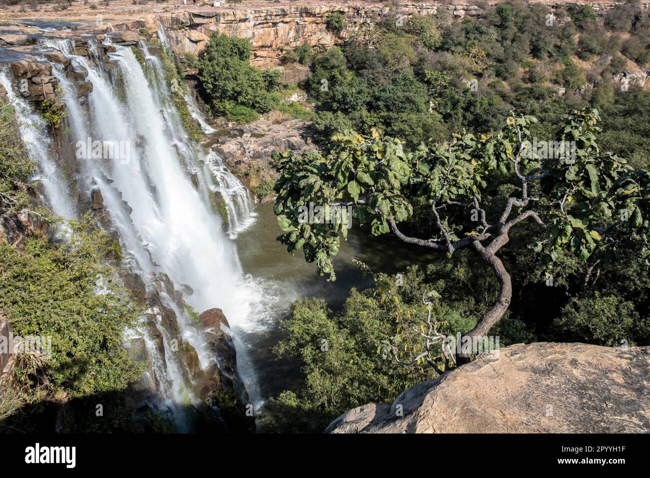 A view of Bhimlat waterfall in Rajasthan, India Stock Photo - Alamy
