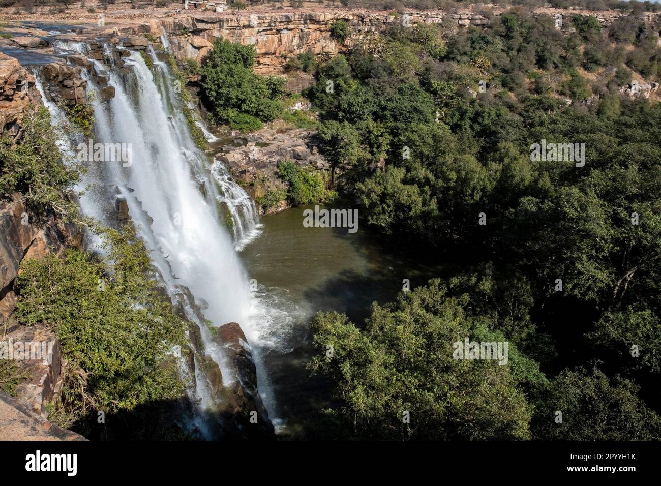 A view of Bhimlat waterfall in Rajasthan, India Stock Photo - Alamy