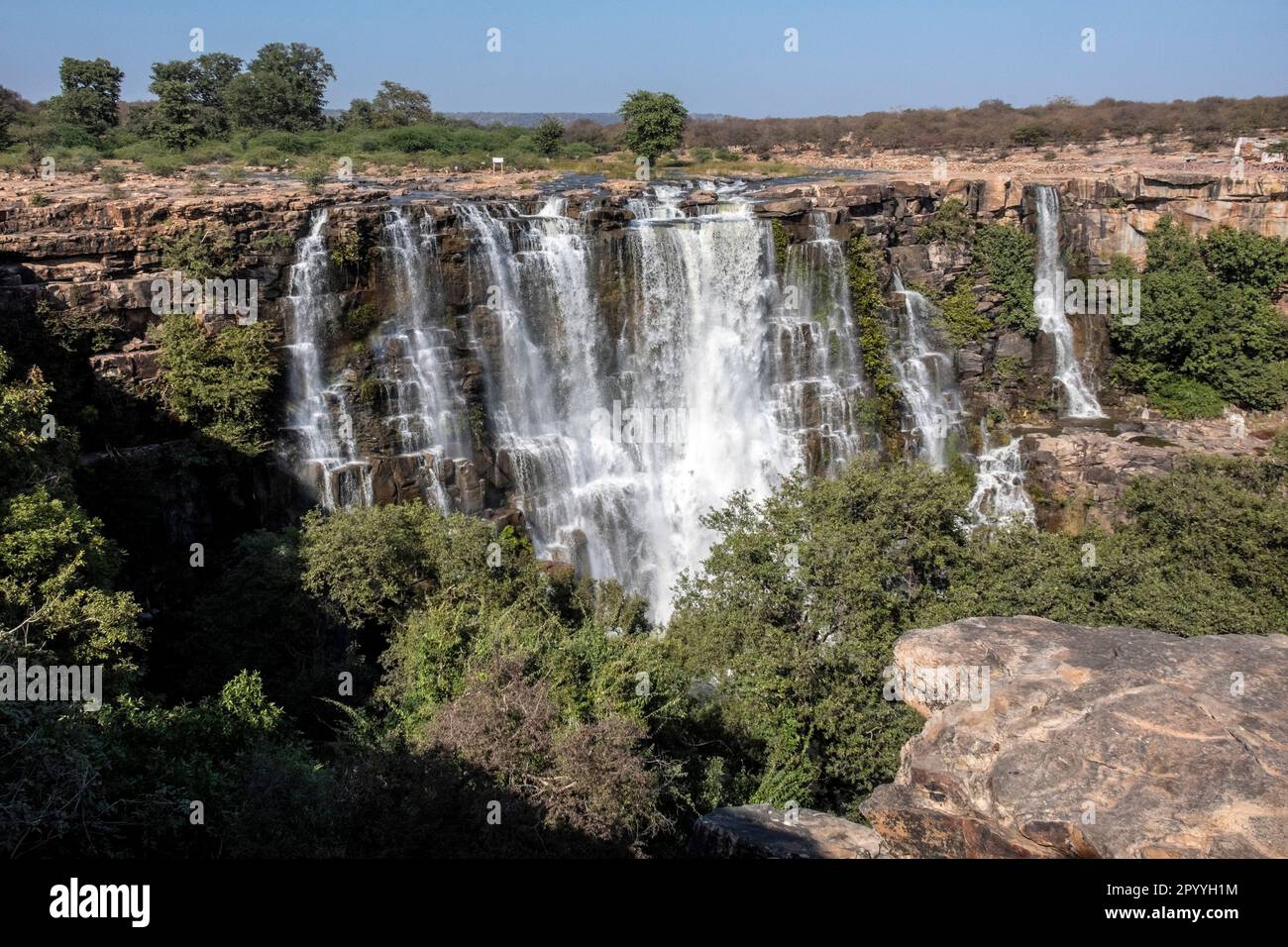 A view of Bhimlat waterfall in Rajasthan, India Stock Photo - Alamy