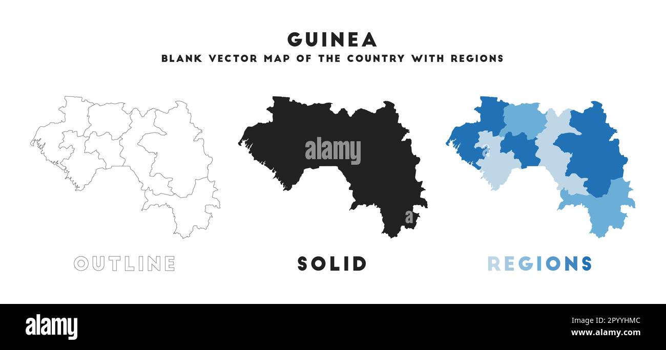 Guinea map. Borders of Guinea for your infographic. Vector country ...