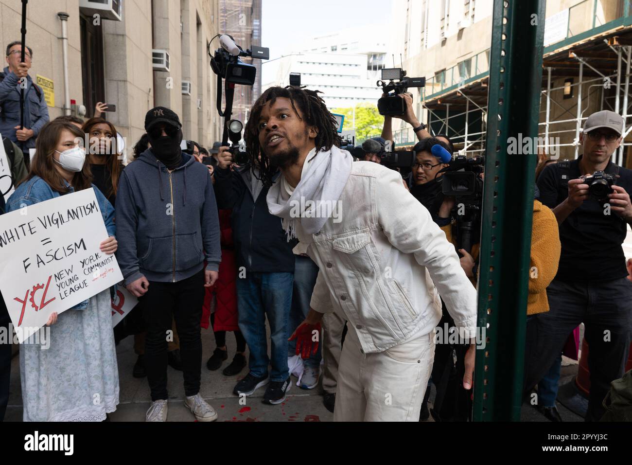 New York, New York, USA. 5th May, 2023. Demonstrators protest the ...