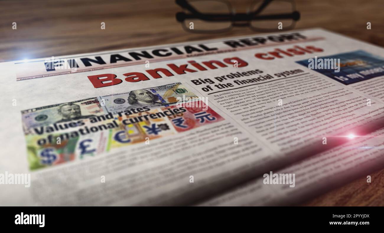 Banking crisis economy finance and global recession daily newspaper on ...