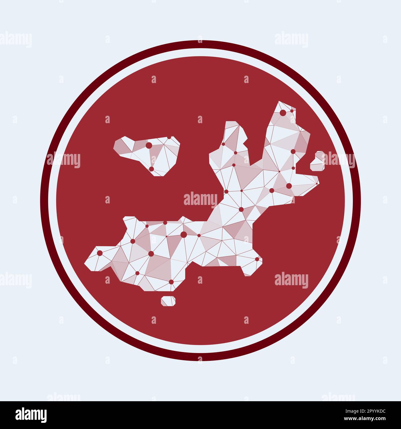 Terre-de-Haut Island icon. Trendy tech logo of the island. Geometric ...