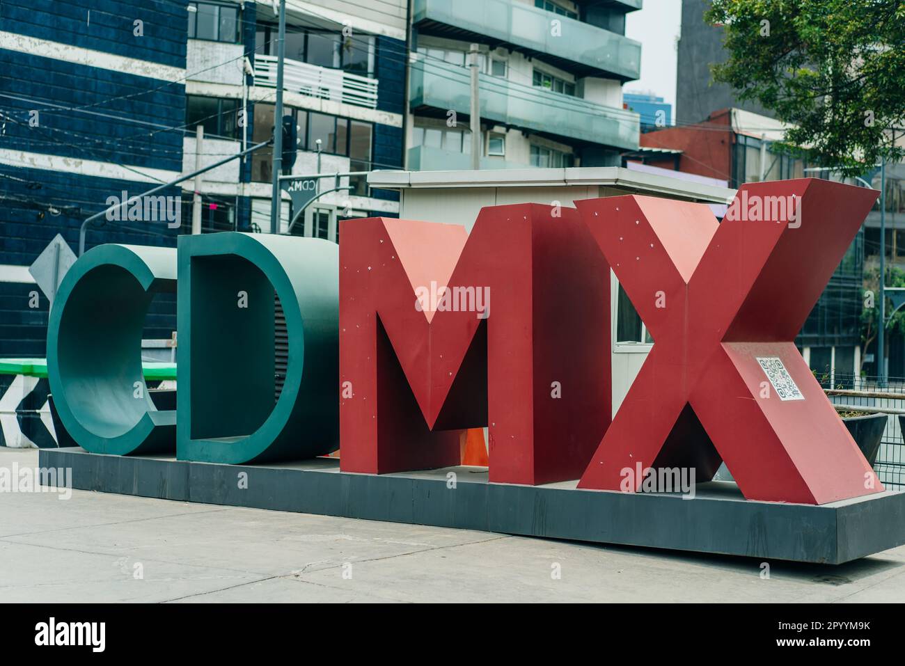 MEXICO CITY - March 2023 A statue sculpture sign reading CDMX standing ...