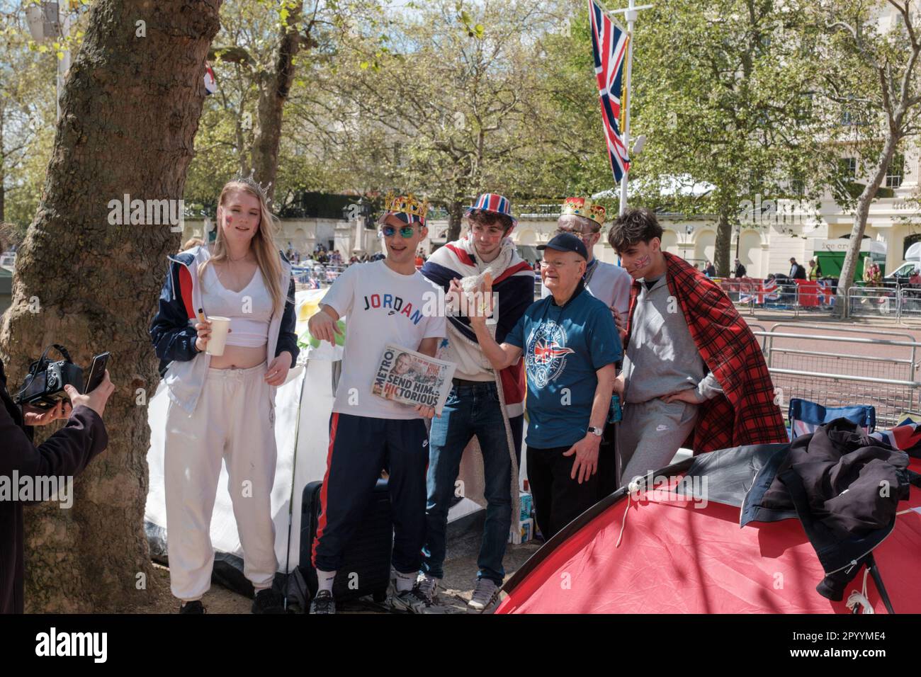 Royalists Prepare for Charles III Coronation, setting up camp to get ...